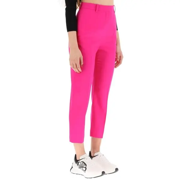 Alexander McQueen Wool Trousers - Pink