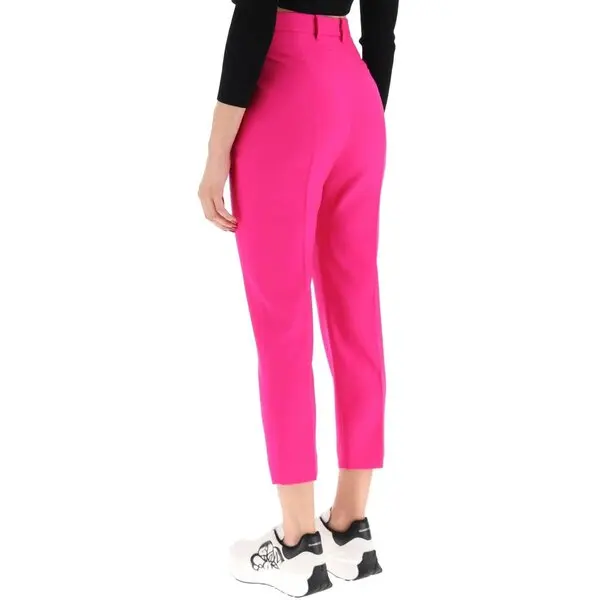 Alexander McQueen Wool Trousers - Pink
