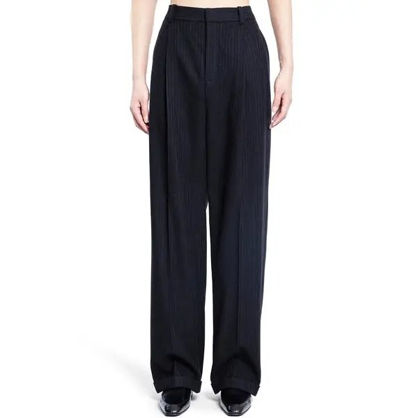 Saint Laurent Cashmere And Wool Flannel 90's Striped Pants