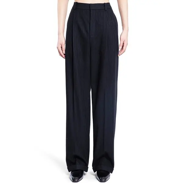 Saint Laurent Cashmere And Wool Flannel 90's Striped Pants
