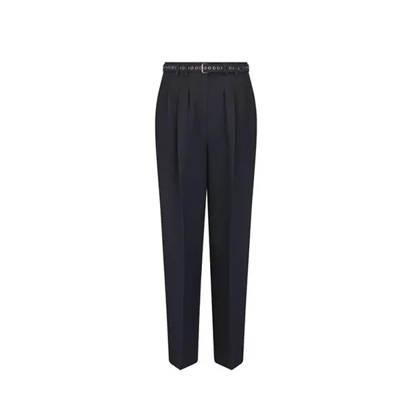 Dior Wool And Silk Pants - Black