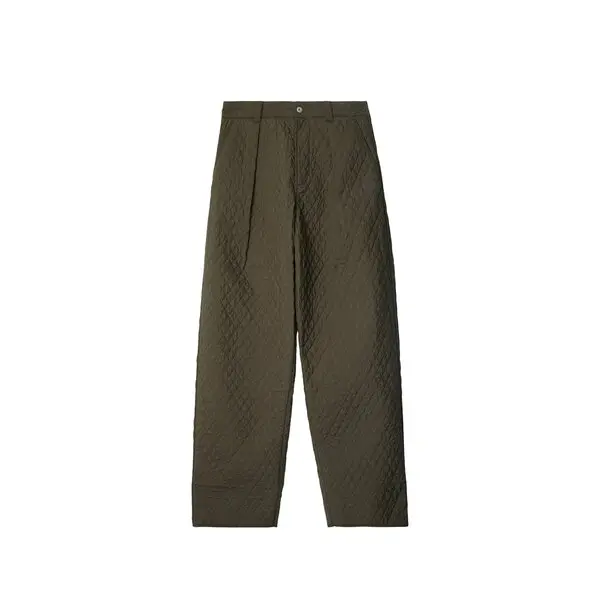 Burberry Quilted Pleated Pants - Green