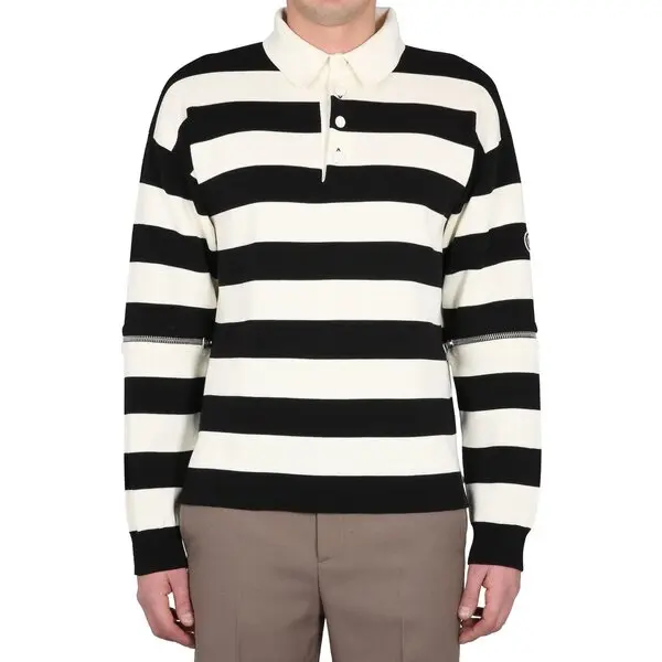 Gucci Striped Cotton Polo - White
