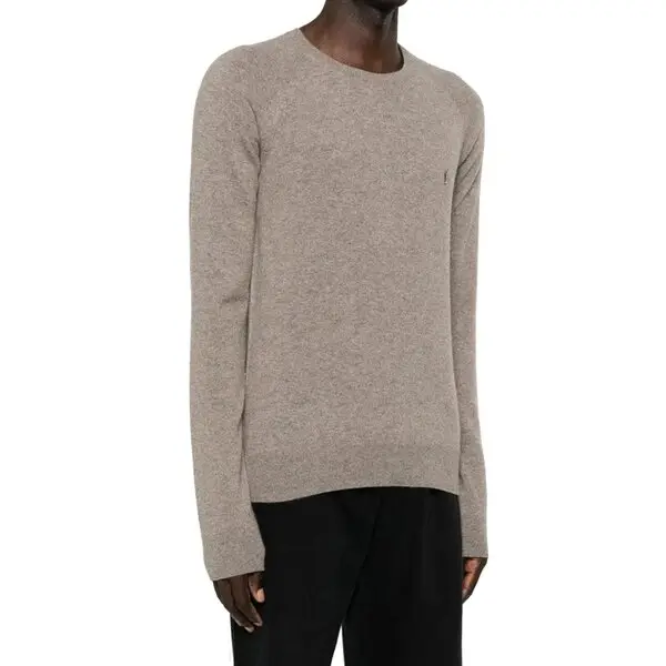 Saint Laurent Cassandre Cashmere Sweater - Brown