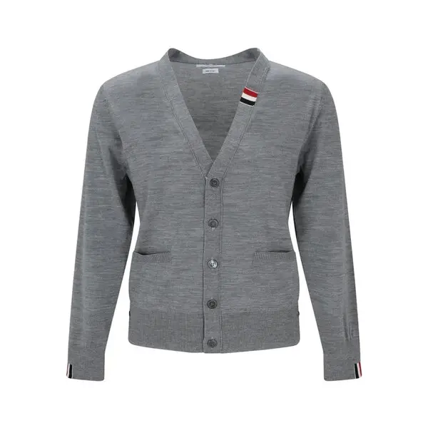 Thom Browne Wool Cardigan - Gray