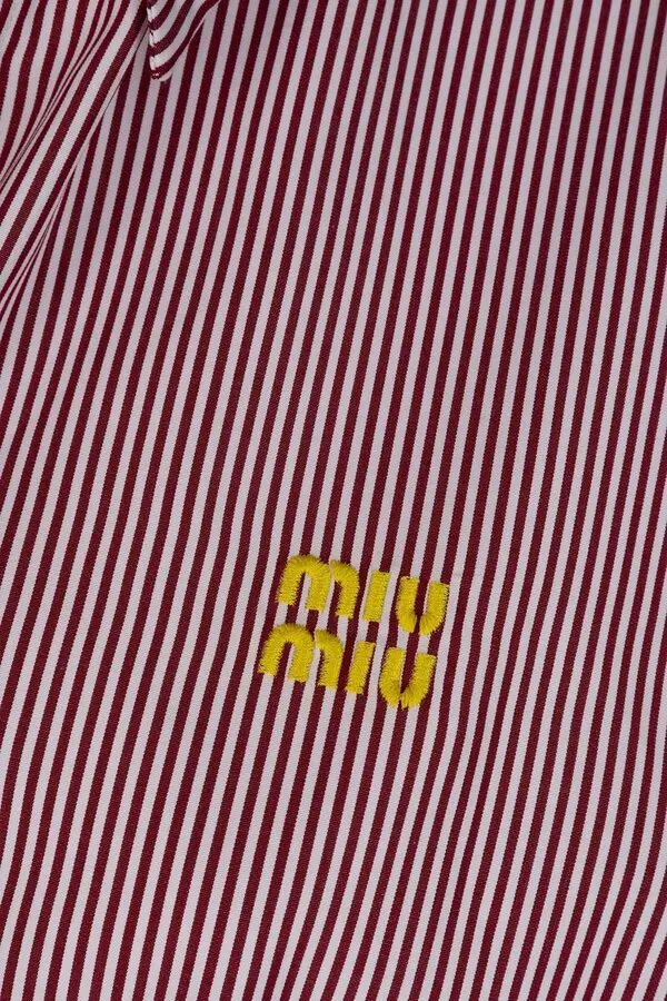 Miu Miu Striped Long Sleeve Shirt - Multicolor