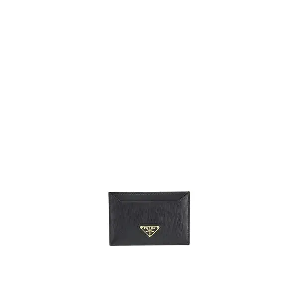 Prada Leather Cad Holder - Black