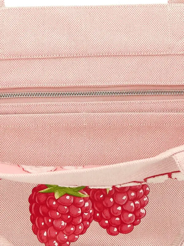 GANNI Medium 'raspberry' Shopping Bag