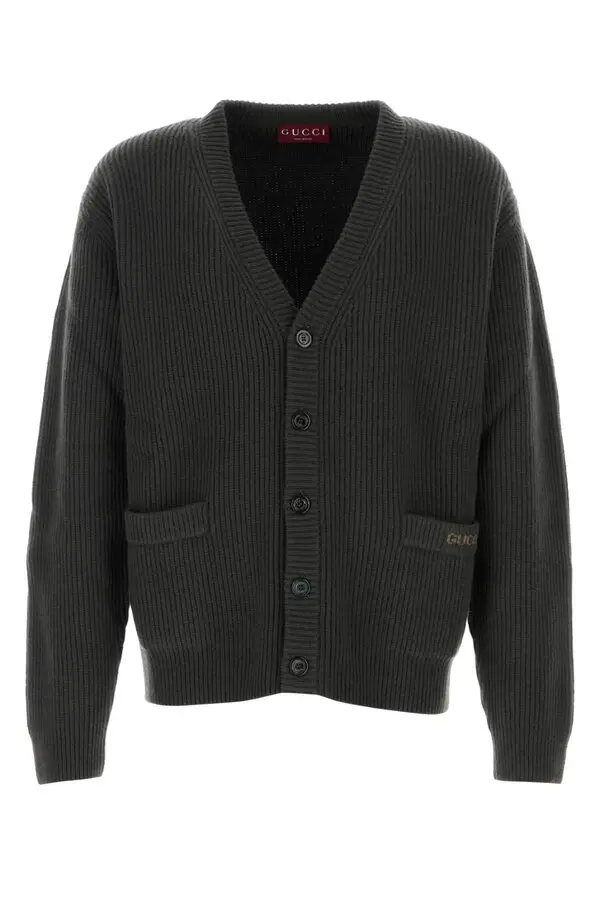 Gucci Wool Blend Cardigan - Gray