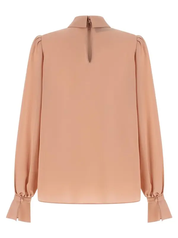 Valentino Garavani Crêpe Silk Blouse - Pink