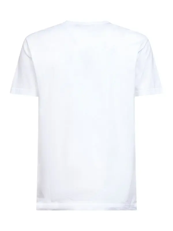Dolce & Gabbana White Cotton Heraldic Patch T-shirt