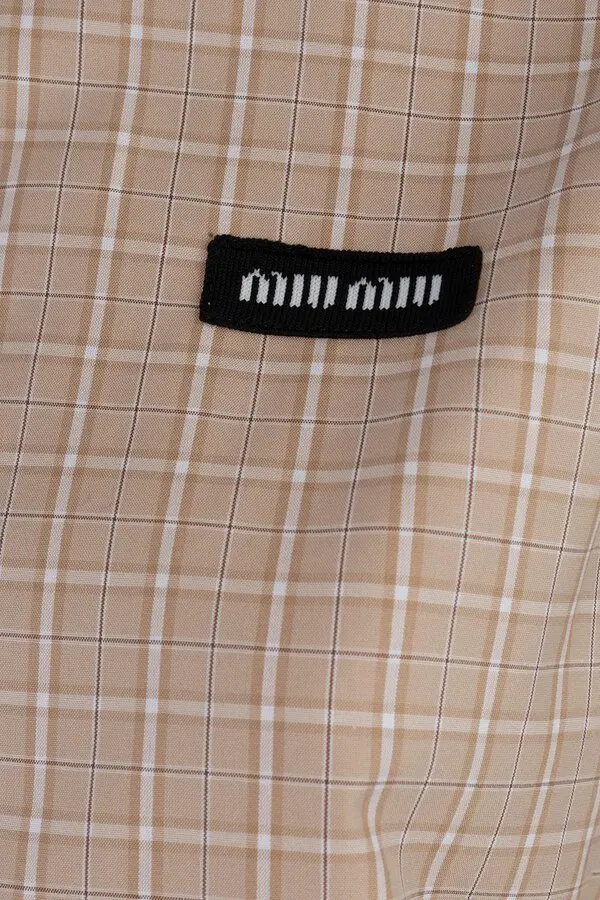 Miu Miu Check Short Sleeve Shirt - Multicolor