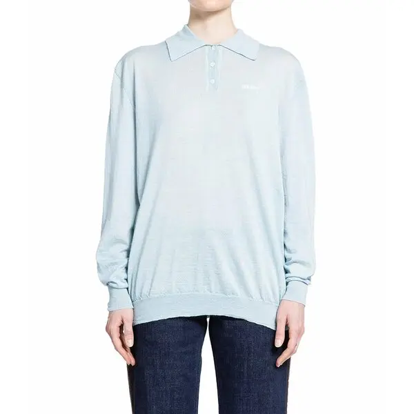 Miu Miu Cashmere Polo - Blue