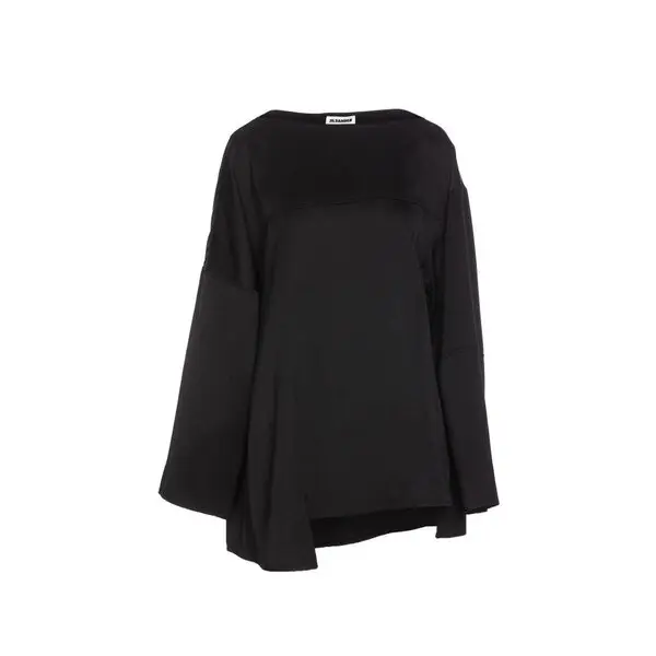 JIL SANDER Blend Silk Blouse - Black