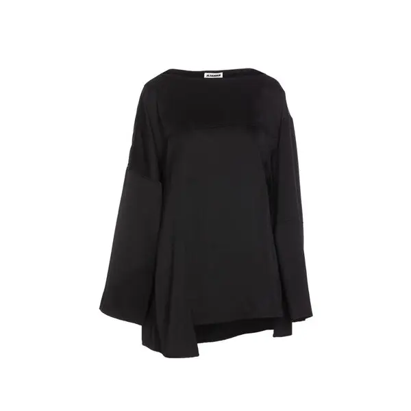 JIL SANDER Silk Blend Blouse - Black