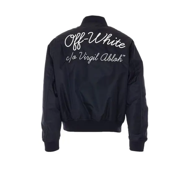Off-White Script Logo Varsity Bomber