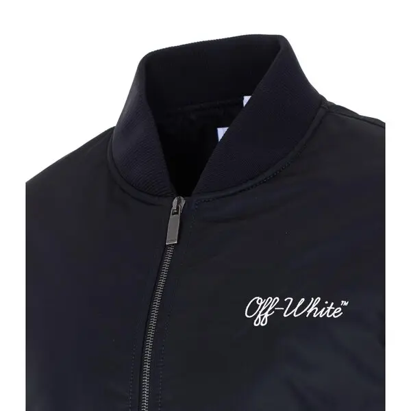 Off-White Script Logo Varsity Bomber