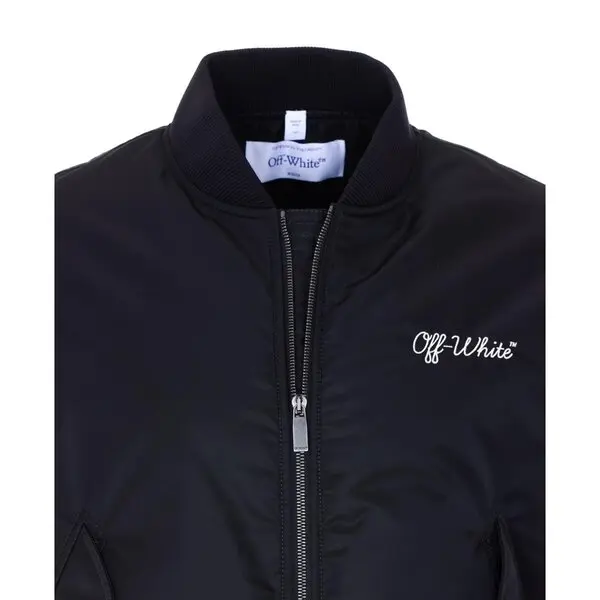 Off-White Script Logo Varsity Bomber