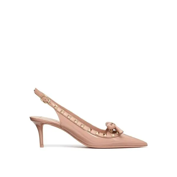 Valentino Garavani Leather Slingback Pumps - Cream