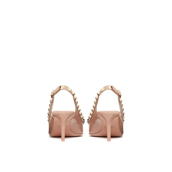 Valentino Garavani Leather Slingback Pumps - Cream