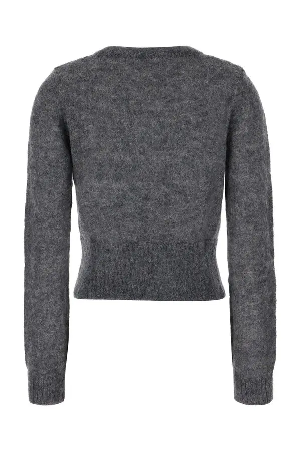 GANNI Cropped Tie Detailed Knitwear - Multicolor