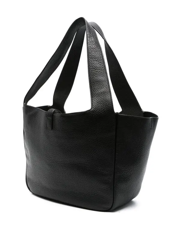 Saint Laurent Le 5 À 7 Bea Bag In Grained Leather - Black