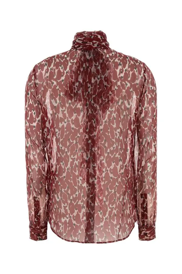 Saint Laurent Printed Silk Blouse - Multicolor
