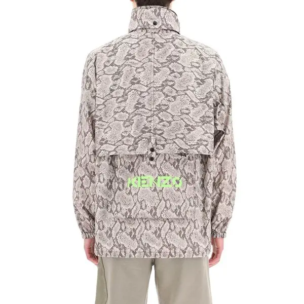 Kenzo Snakeskin Printed Jacket - Cream
