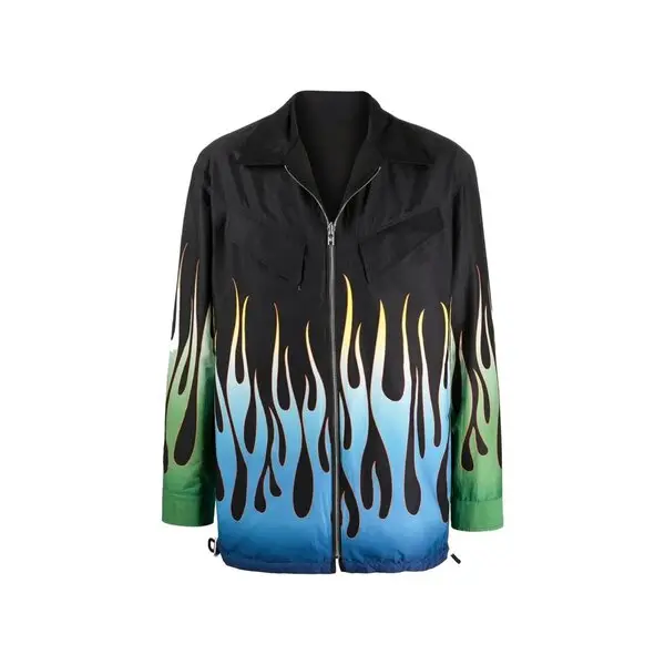 Kenzo Flame Print Reversible Jacket - Black