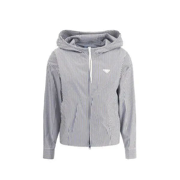 Prada Striped Hooded Jacket