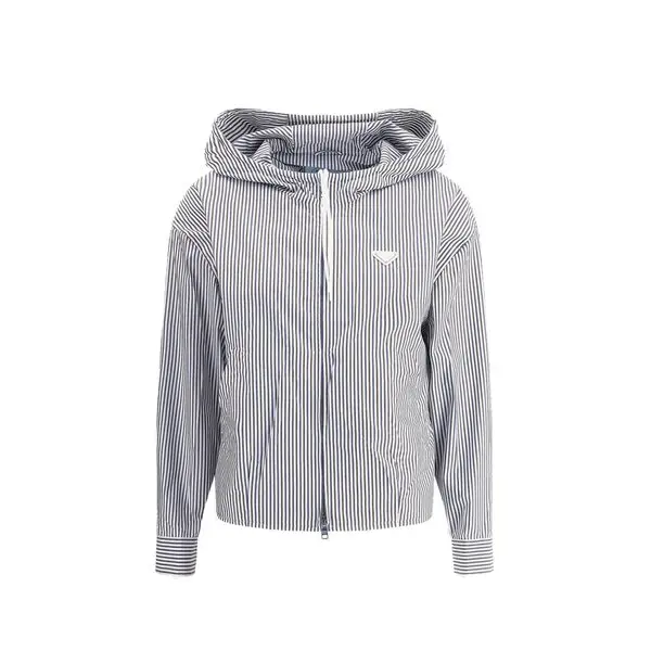 Prada Striped Hooded Jacket