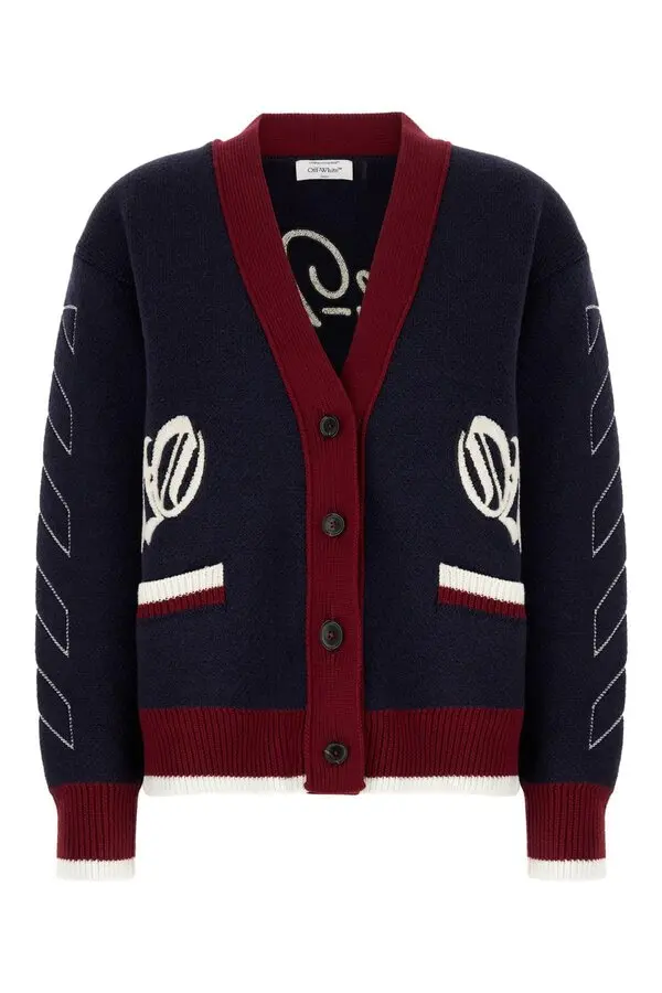 Off-White Graphic Logo Knitwear Cardigan - Multicolor