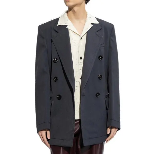 Bottega Veneta Wool Twill Blazer - Blue