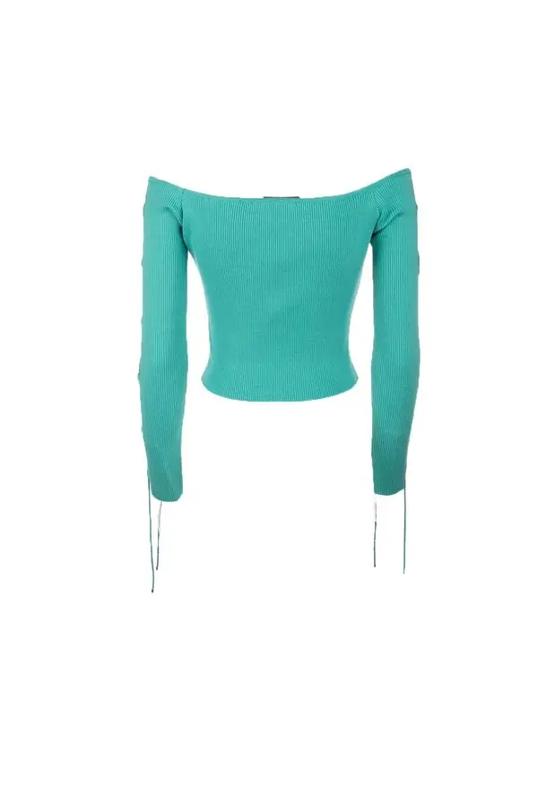 Giuseppe Di Morabito Laced Long Sleeve Knit Top - Multicolor