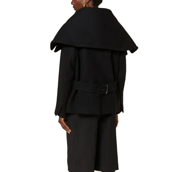 Jacquemus Le Caban Caruso Draped-collar Jacket - Black