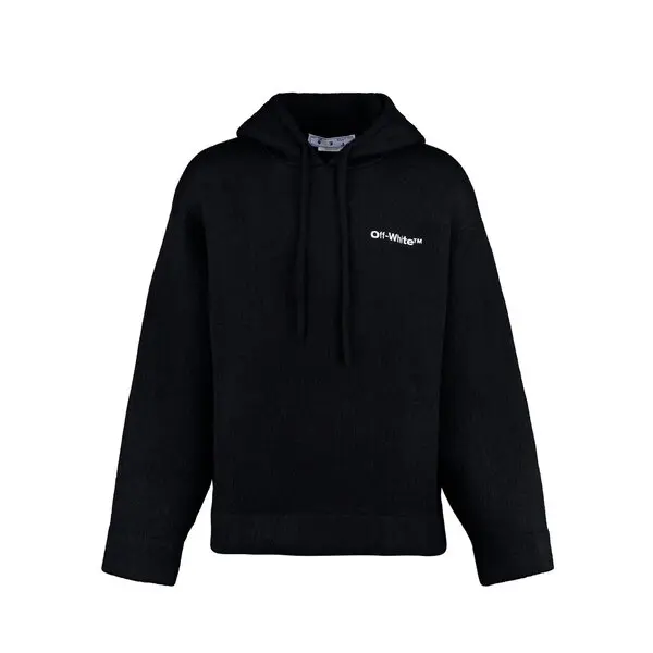 Off-White Knitted Hoodie - Black