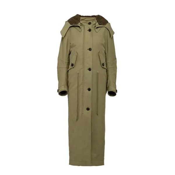 Prada Long Parka Coat - Green