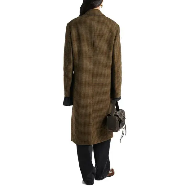 Acne Studios Checked Double-breasted Wool Blend Coat