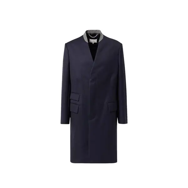 MAISON MARGIELA Wool Cavalry Coat - Blue