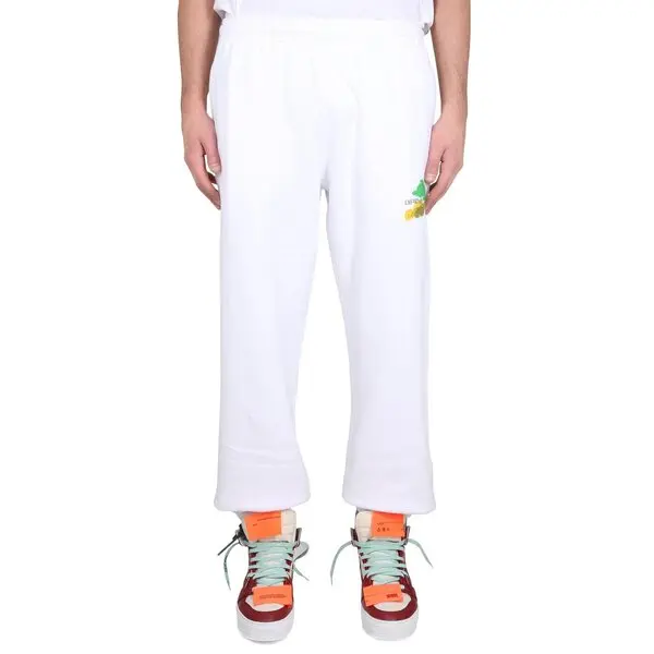 Off-White Cotton Logo Sweatpants - White