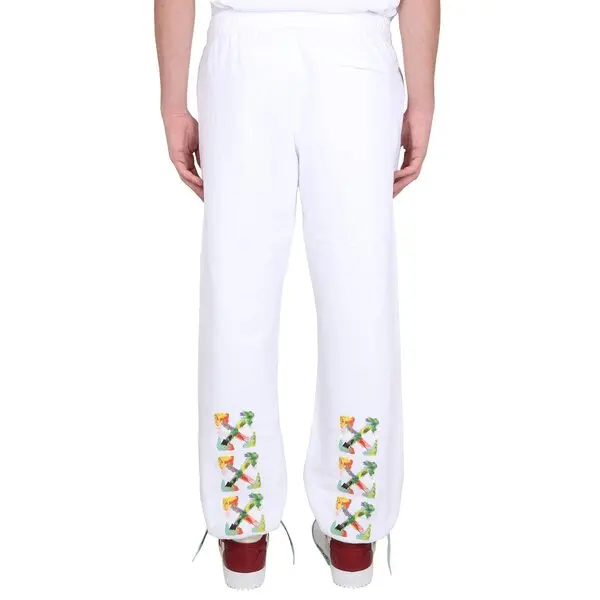 Off-White Cotton Logo Sweatpants - White