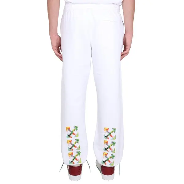 Off-White Cotton Logo Sweatpants - White