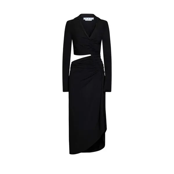 Off-White Cut-out Midi Dress - Black