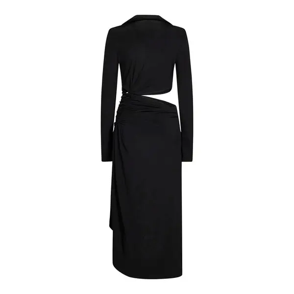 Off-White Cut-out Midi Dress - Black