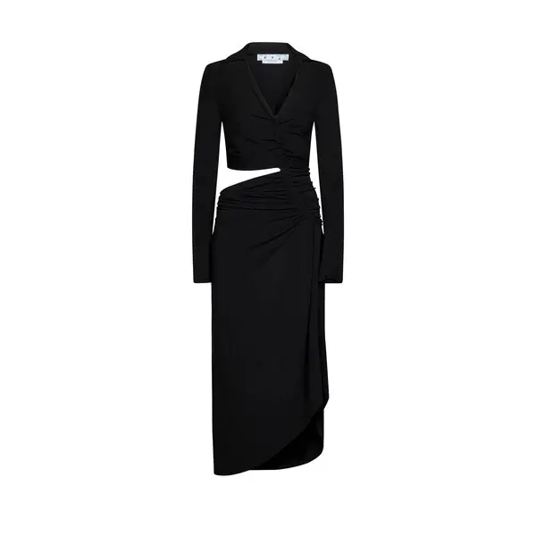 Off-White Cut-out Midi Dress - Black