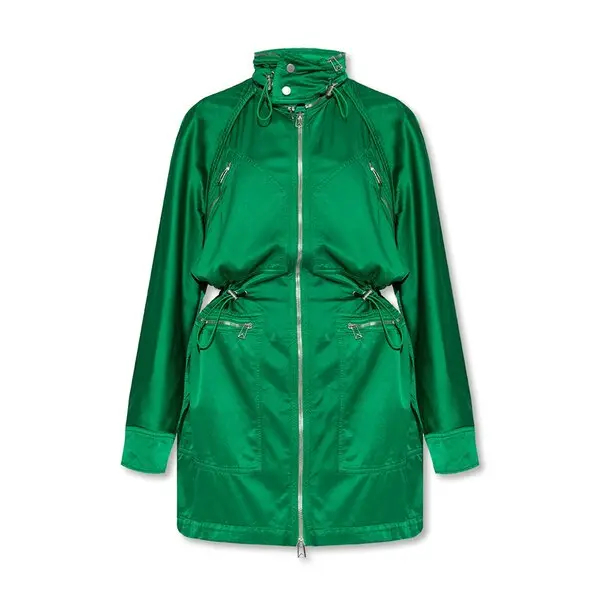 Bottega Veneta Satin Parka - Green