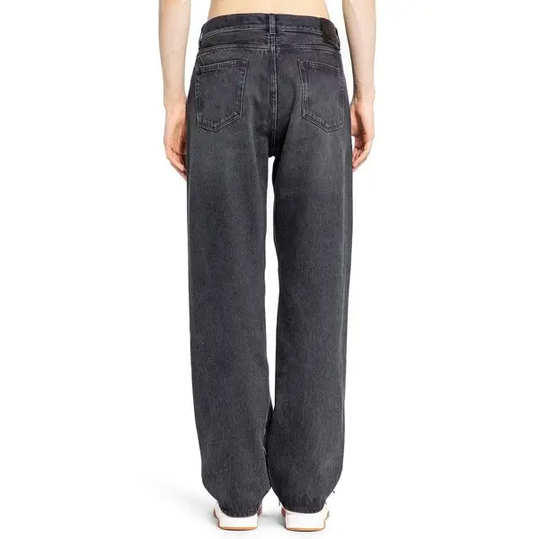 Off-White Washed Denim Jeans - Gray