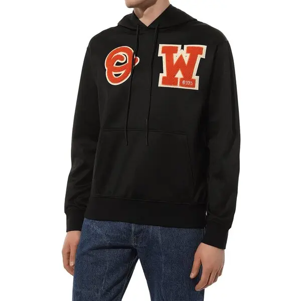 Off-White Hooded Logo Sweatshirt - Black