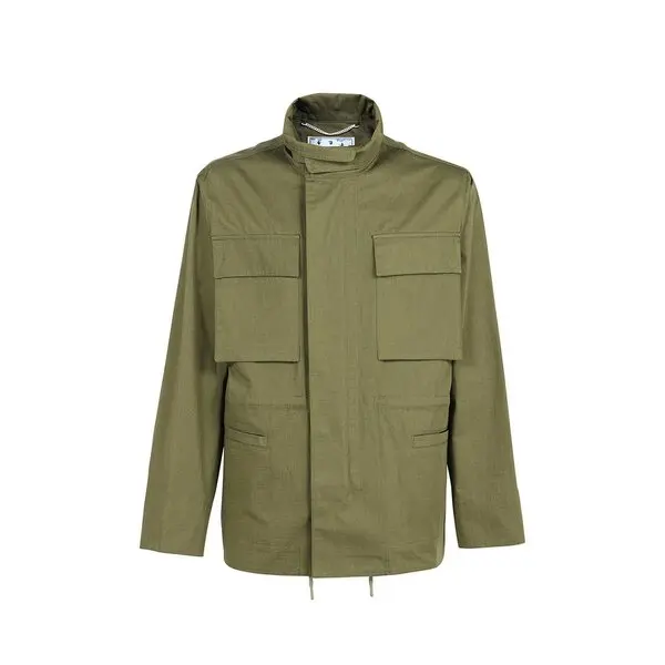 Off-White Arrow Field Cotton Jacket - Green