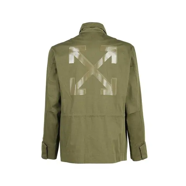 Off-White Arrow Field Cotton Jacket - Green